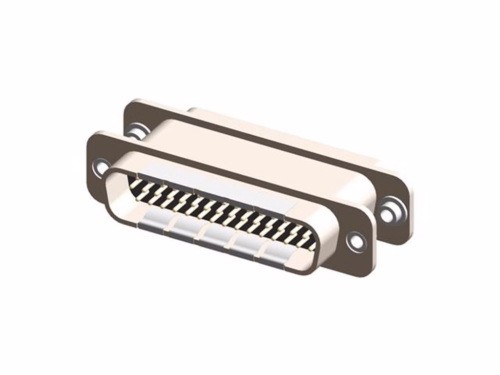 High-Density EMI Filtered D-Sub Adapter, Male-to-Female, Straight, 1000pF C, 15 Circuits