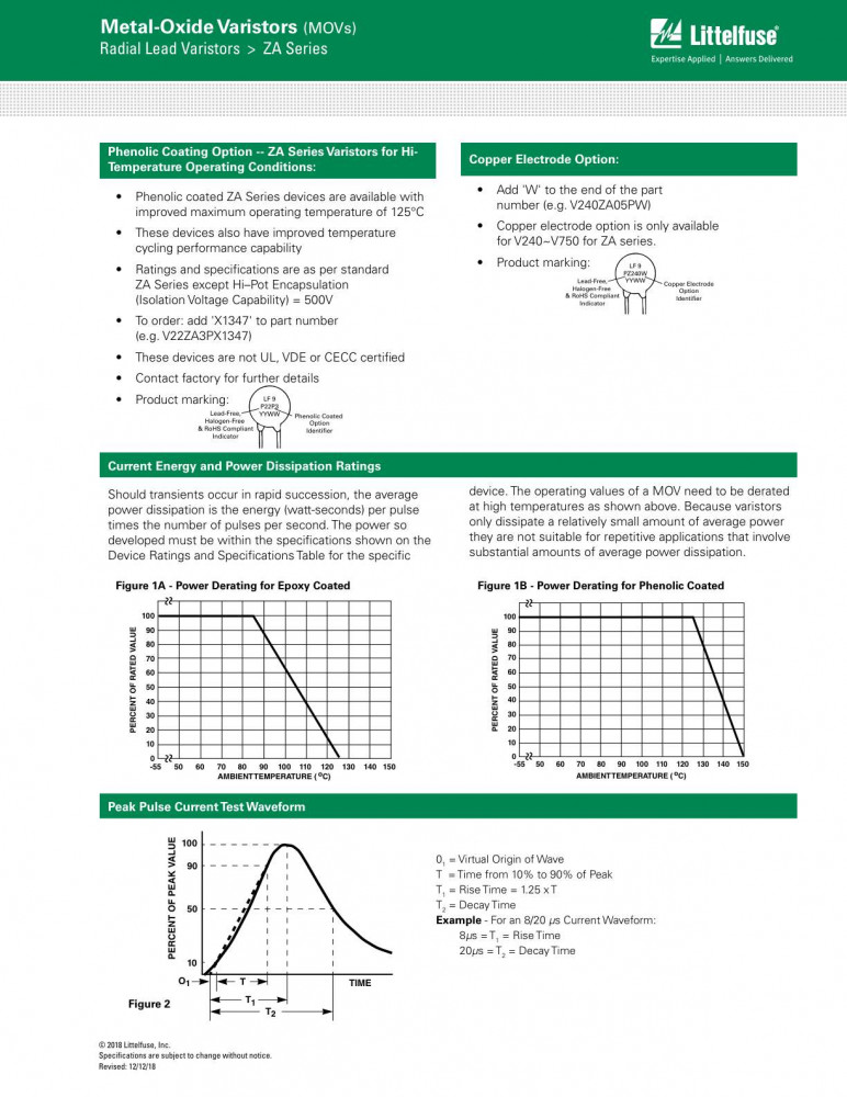 Littelfuse ZA Series datasheet page 4