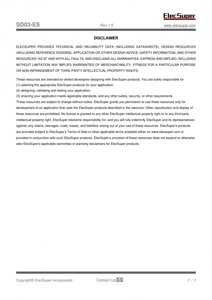 SD03-ES datasheet page 7