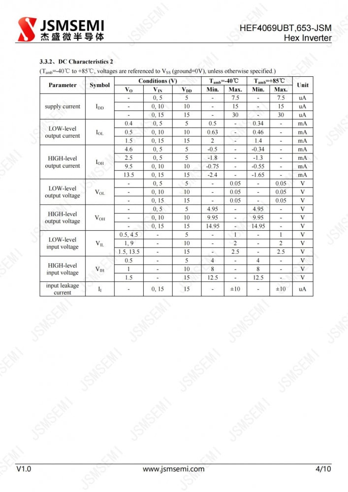 HEF4069UBT,653-JSM datasheet page 4