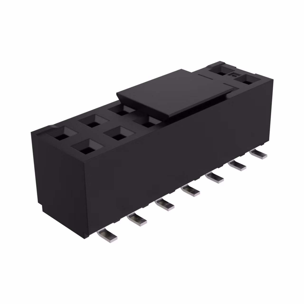 Milli-Grid Vertical Receptacle, 2.00mm Pitch, Dual Row, Through Hole, 0.76µm Gold (Au) Plating, 20 Circuits, Lead-Free