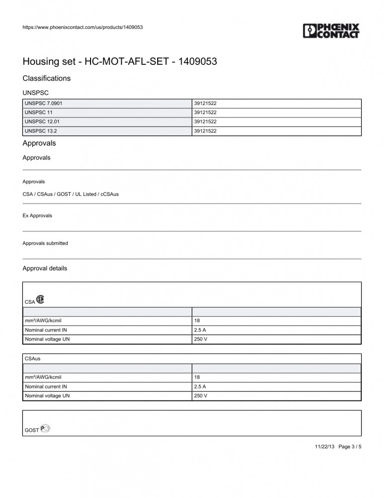 Phoenix Contact 1409053 technical document page 3