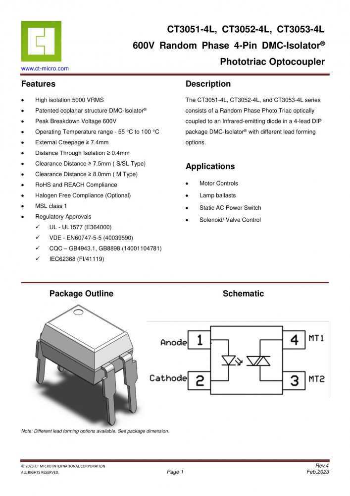 CT3053 datasheet page 1