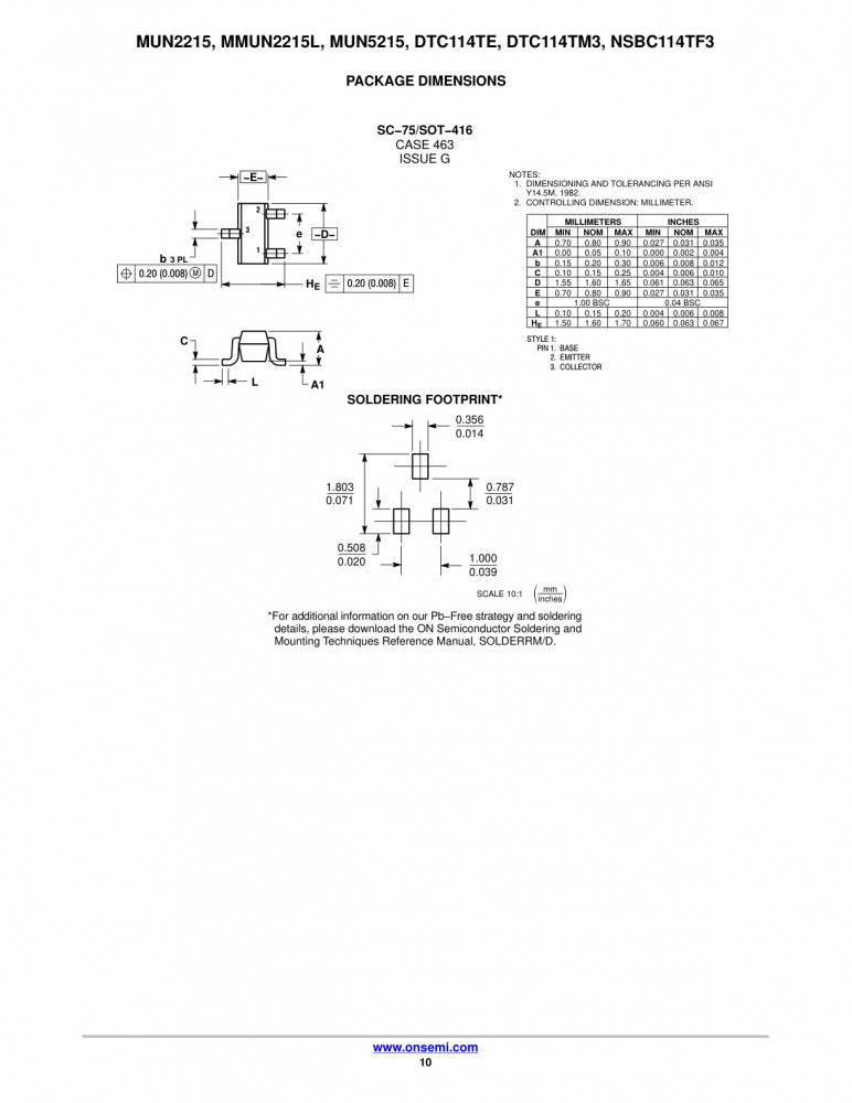 DTC114TM3T5G datasheet page 10