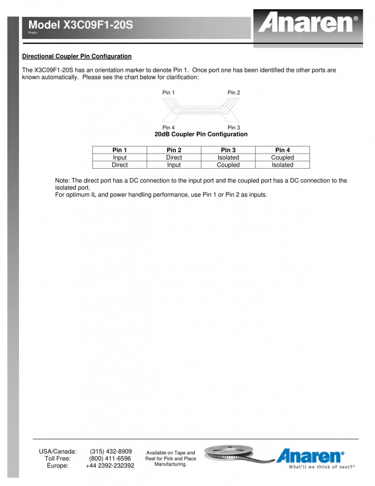 X3C09F1-20S datasheet page 2
