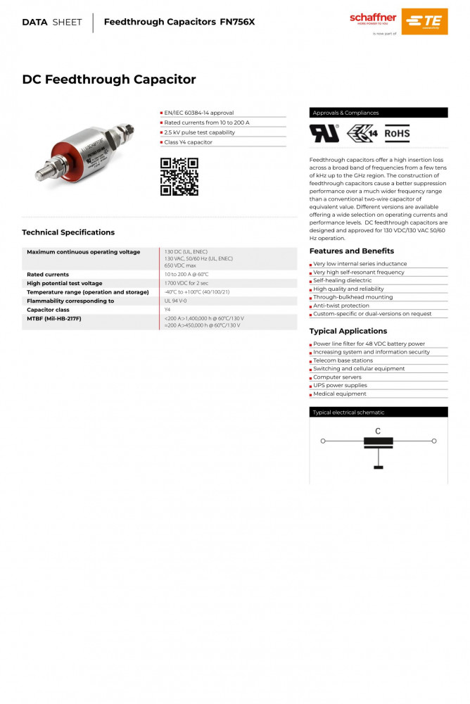 FN7560 series datasheet page 1