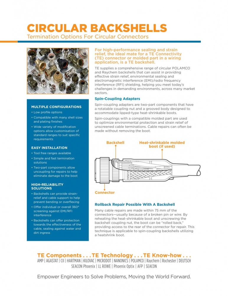 TE Connectivity circular backshell brochure page 3