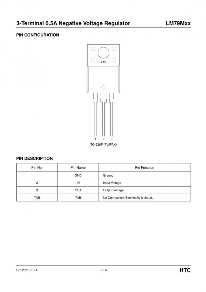LM79M05TP datasheet page 3