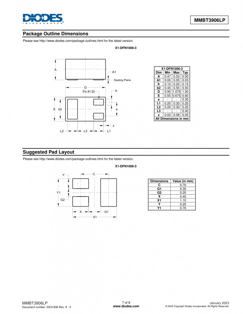 MMBT3906LP-7B datasheet page 7