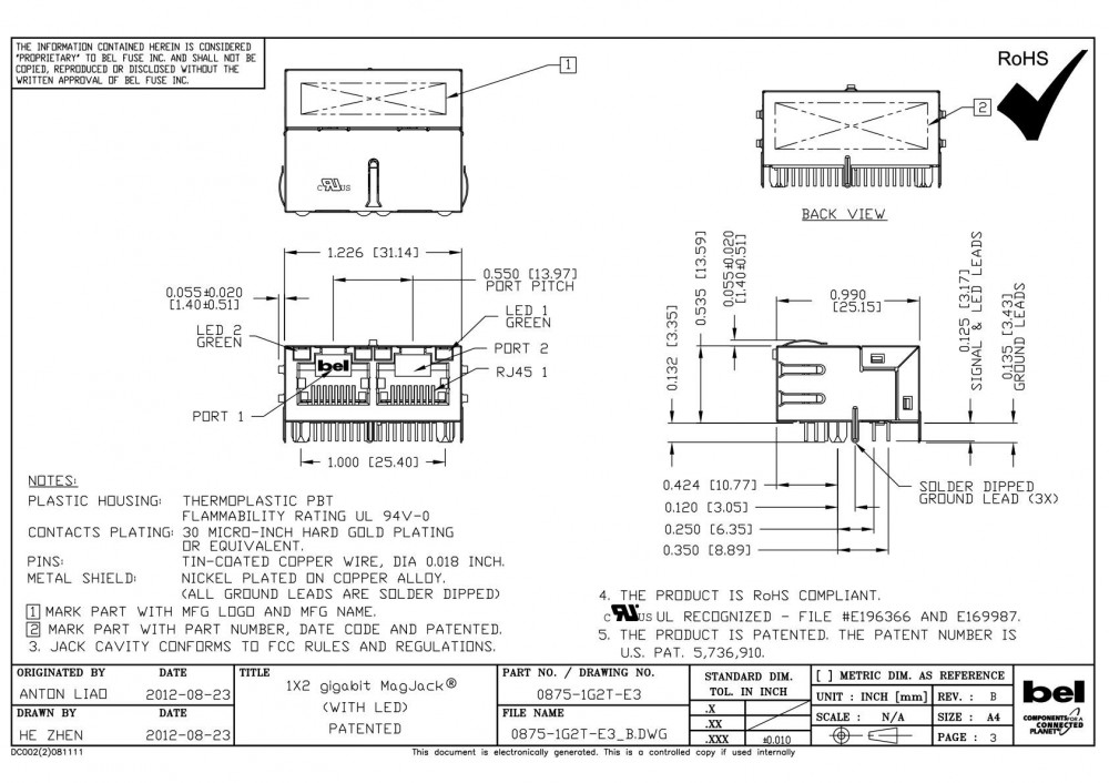 0875-1G2T-E3 technical drawing page 2