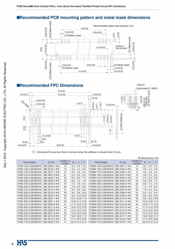 FH26W datasheet page 4