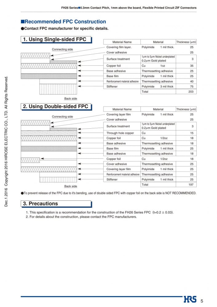 FH26W datasheet page 5