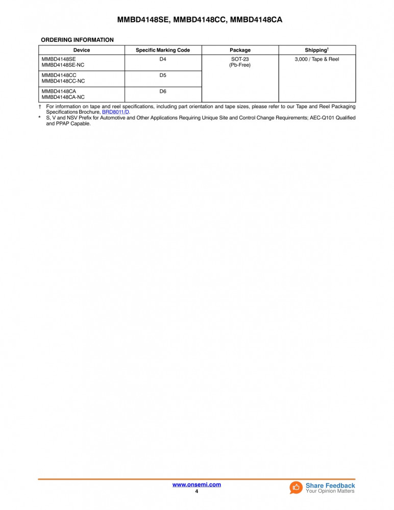 MMBD4148CC datasheet page 4