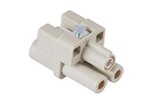 Heavy-Duty Screw Terminal Insert, Male, 16-Pole, 16A, Numbered 1-16, without Wire Protection, Silver (Ag) Plated Contacts, Size 16A «66x16»
