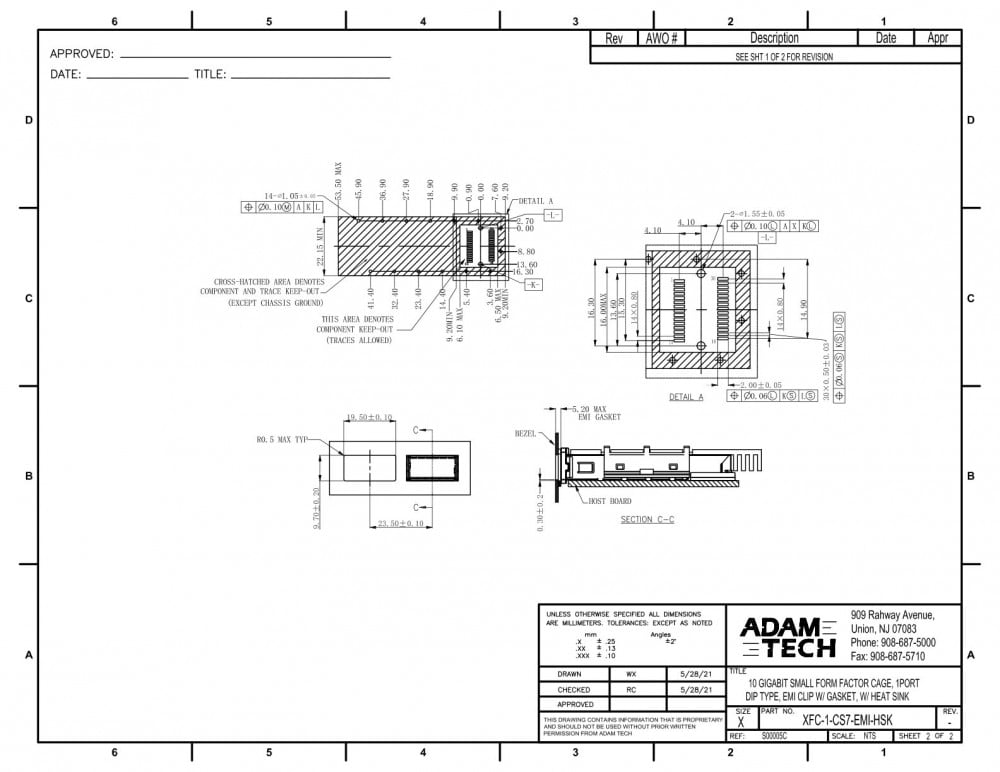 XFC-1-CS7-EMI-HSK technical drawing page 2