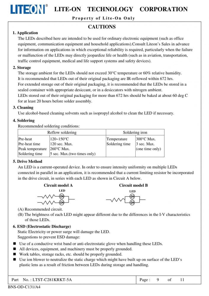 LTST-C281KRKT-5A datasheet page 10