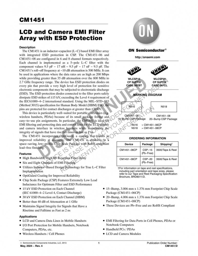 CM1451 technical document page 1