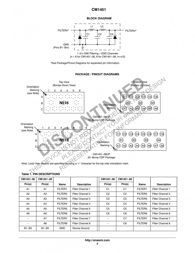CM1451 technical document page 2