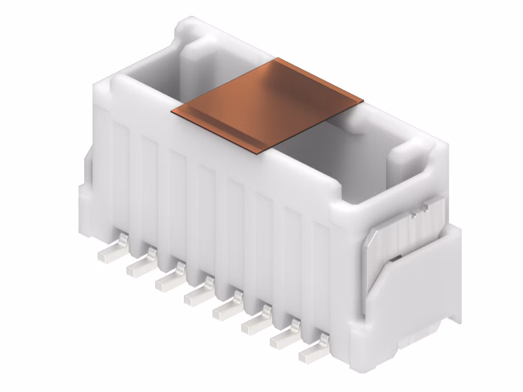 Micro-One Wire-to-Board Header, Vertical, 2.00mm Pitch, Single Row, Glow-Wire Capable, Surface Mount, 4 Circuits, Tin-Bismuth Plating, Natural, with Potting Capability, with Cover Tape