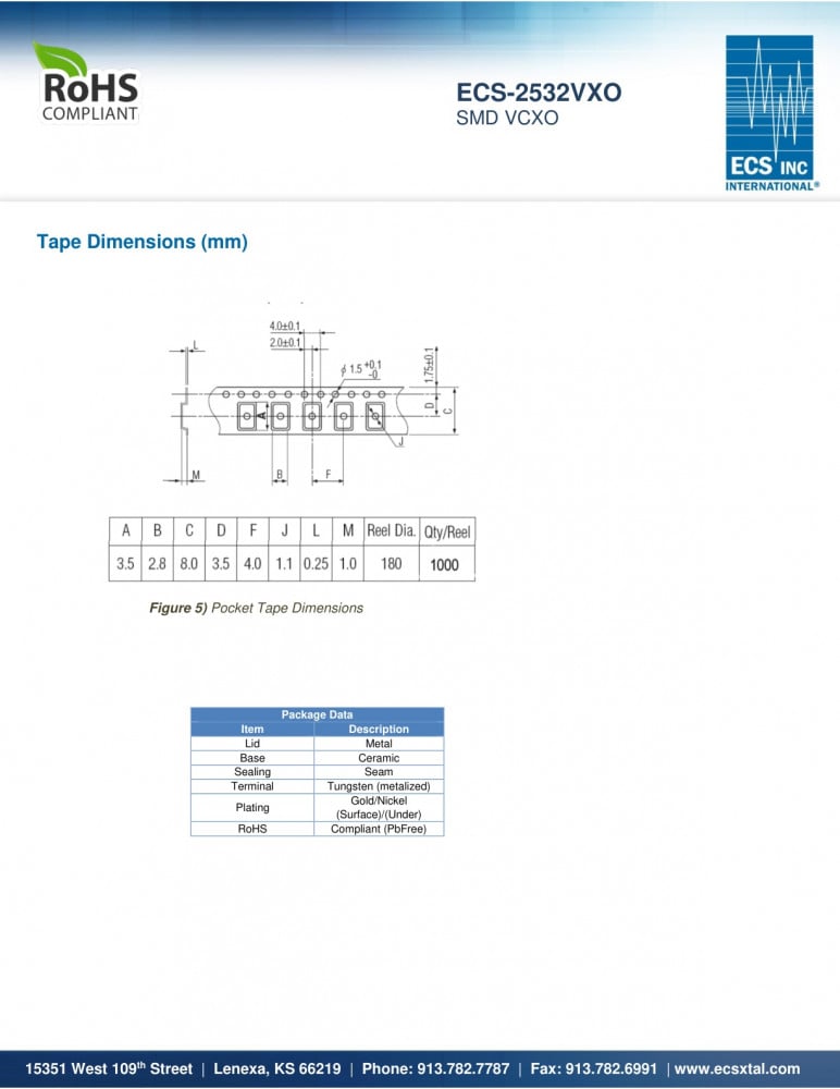 ECS-2532VXO-540B-2.8 datasheet page 3