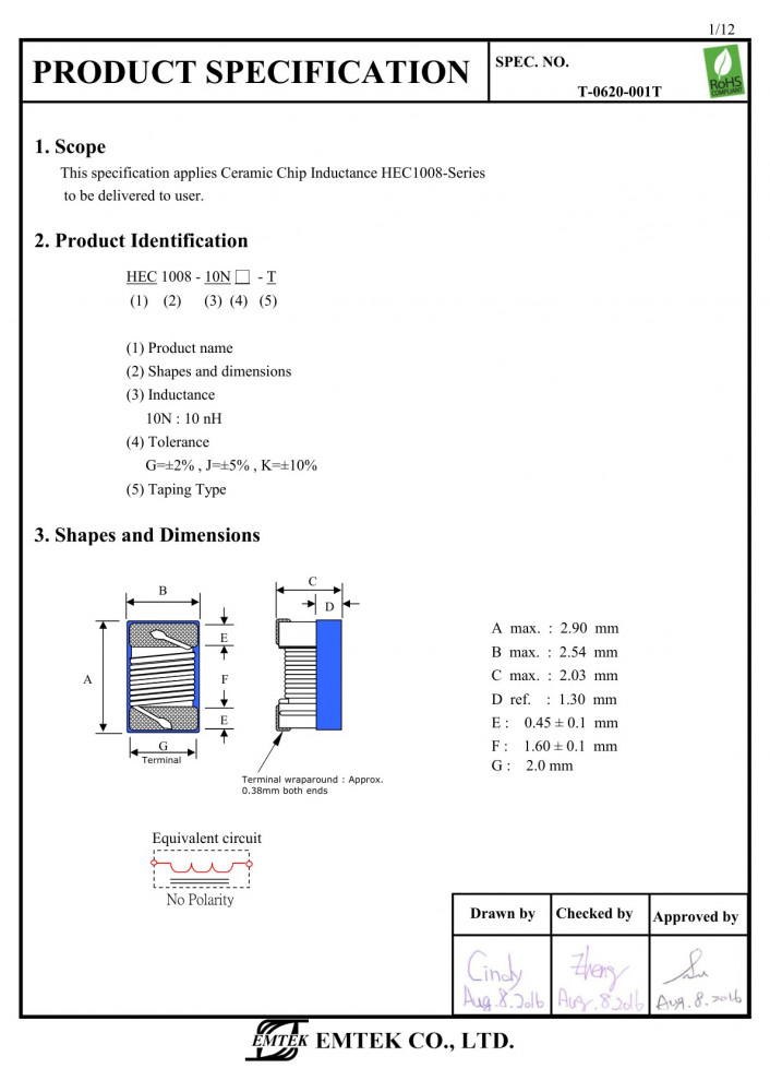HEC1008 specification page 2