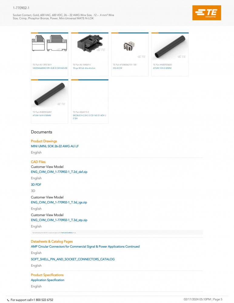 TE Connectivity 1-770902-1 technical document page 5