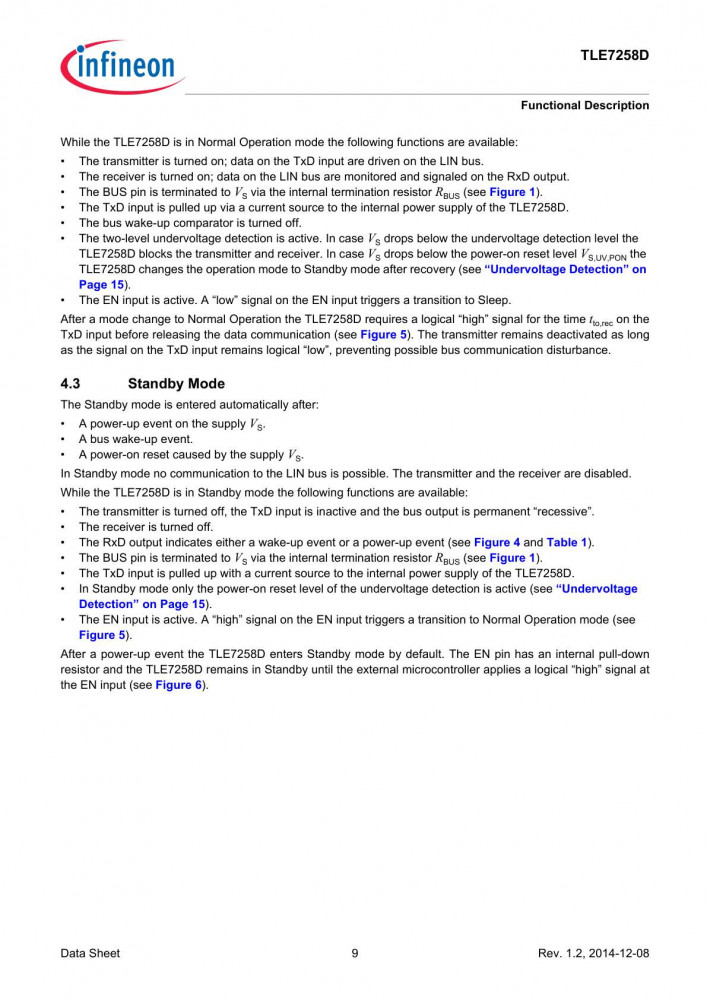 TLE7258D datasheet page 9