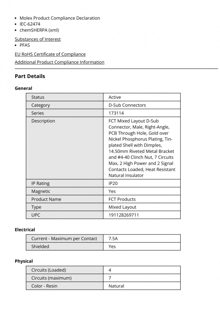 MOLEX 1731140116 drawing preview, page 2