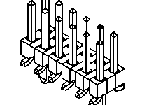 2.00mm Pitch Header, Breakaway, Right-Angle, Through Hole, Vertical, 5 Circuits, 0.38µm Gold (Au) Plating, Tray, Lead-Free