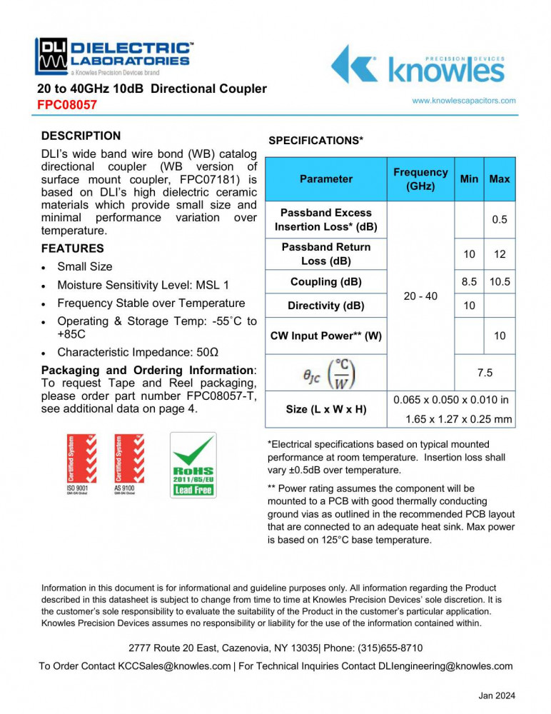 FPC08057 datasheet page 1