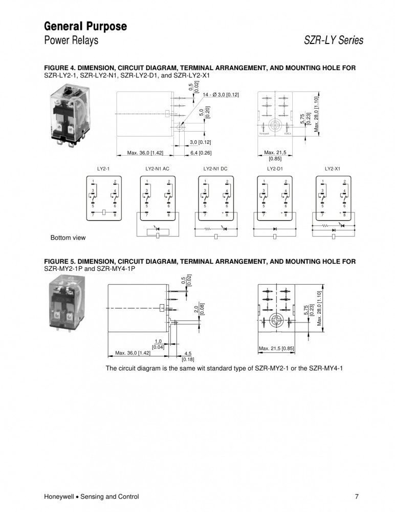 Honeywell SZR-LY Series datasheet page 7