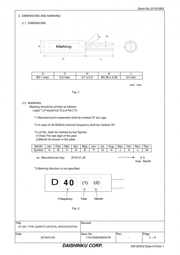 KDS 1TG100DHNS001R specification page 3