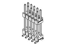 2.54mm Pitch C-Grid Header, Surface Mount, Dual Row Dual Body, with Plastic Pegs, 20 Circuits, 2.50µm Tin (Sn) Plating, 15.35mm Stacking Height, Tube Packaging, Lead-Free for sale