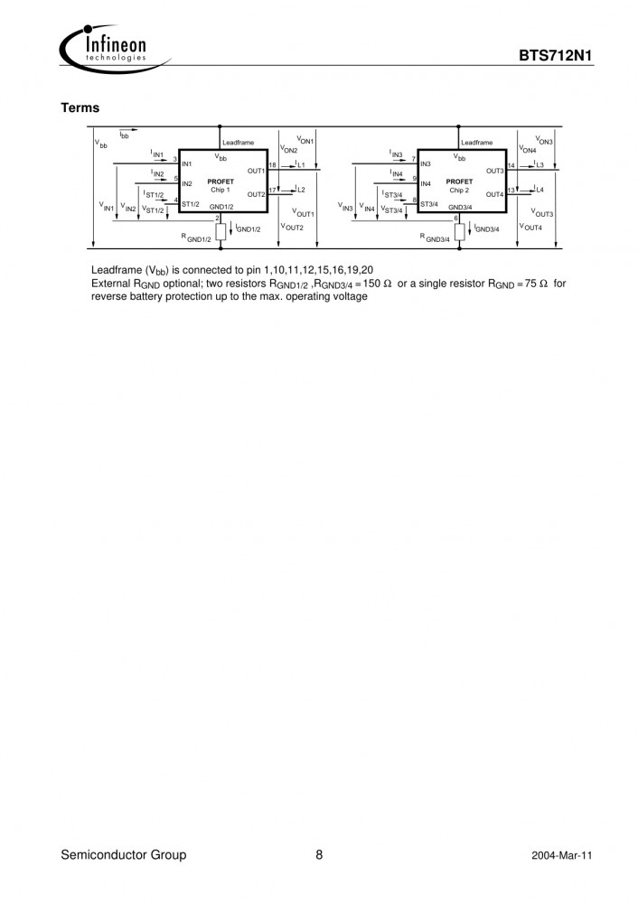 BTS712N1XUMA1 datasheet page 8