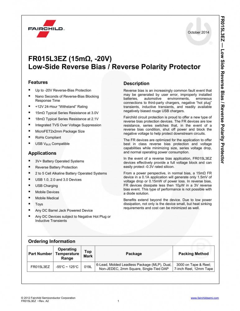 FR015L3EZ datasheet page 2