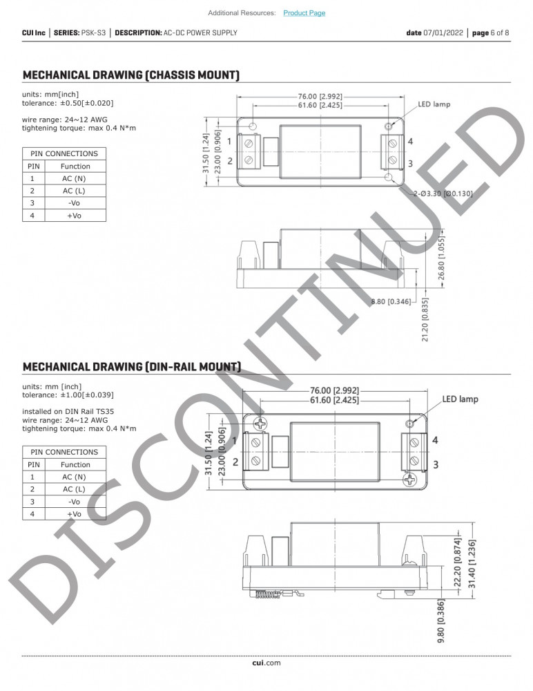 CUI PSK-S3-12 datasheet page 6