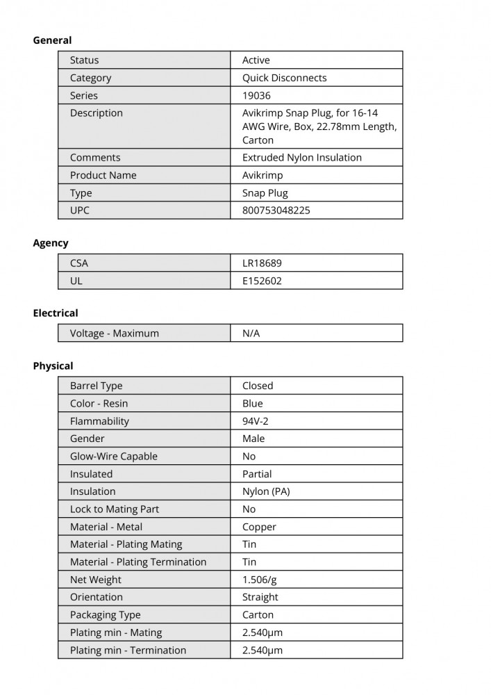 MOLEX 190360008 product document page 2