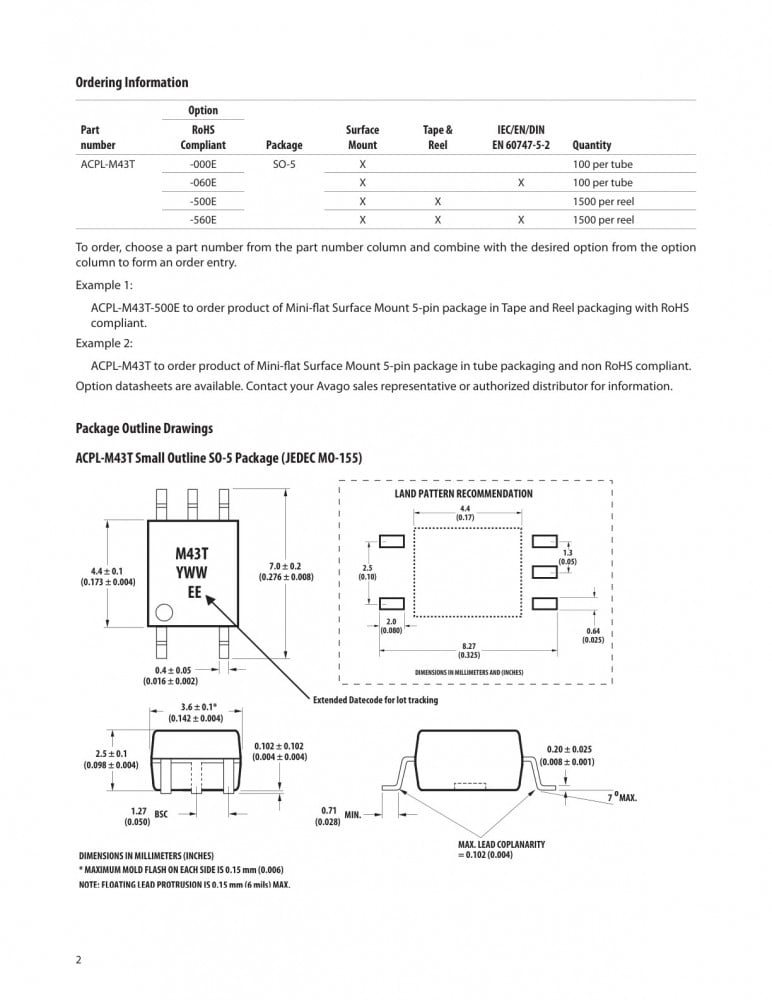 ACPL-M43T datasheet page 2