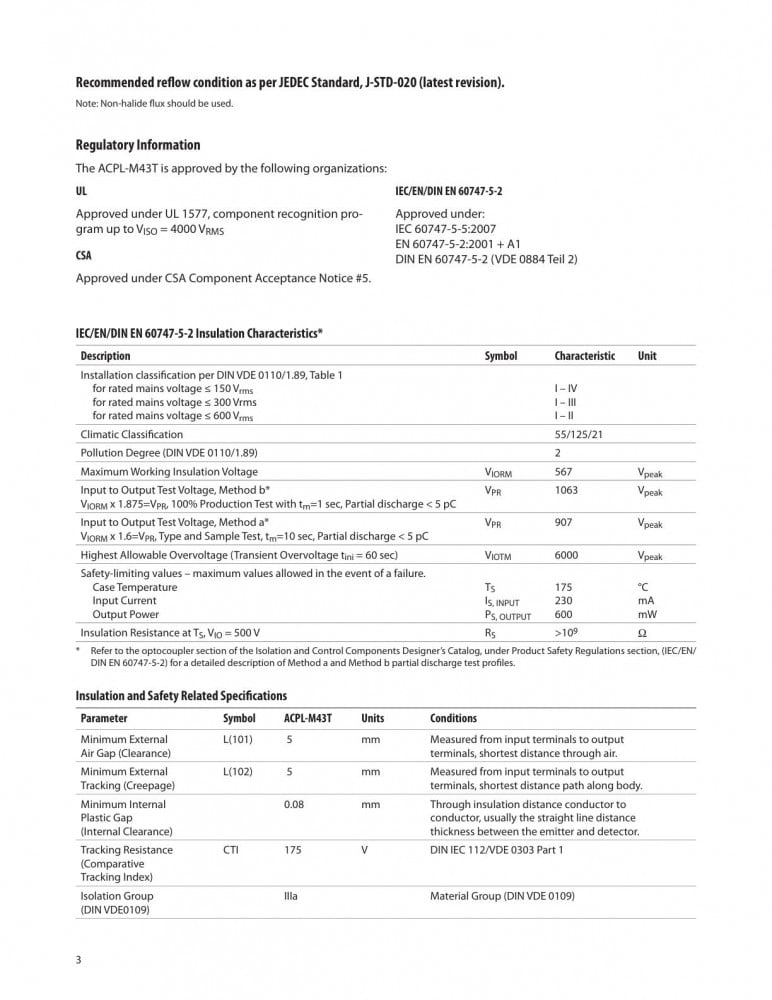 ACPL-M43T datasheet page 3