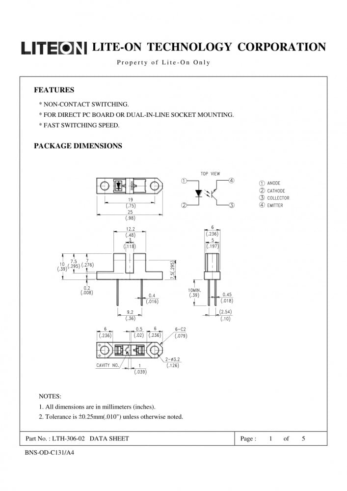 LTH-306-02 datasheet page 2