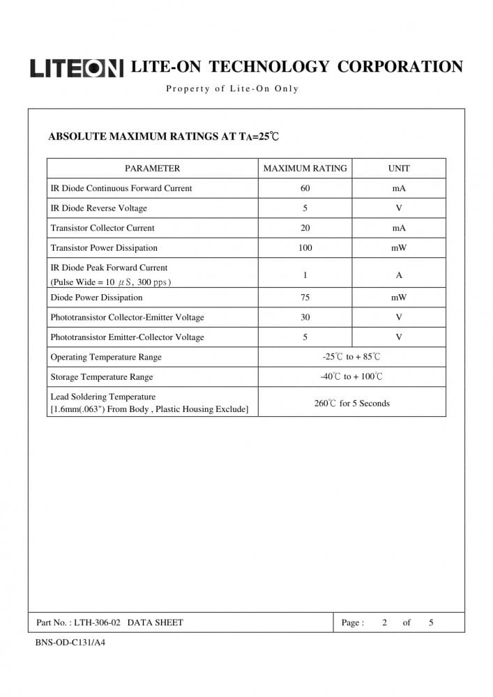LTH-306-02 datasheet page 3