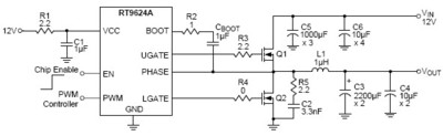 RT9624A - Single Phase Synchronous Rectified Buck MOSFET Driver for sale