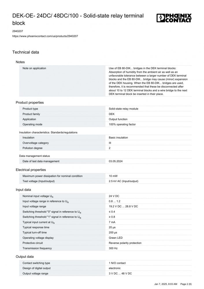 2940207 technical document page 2
