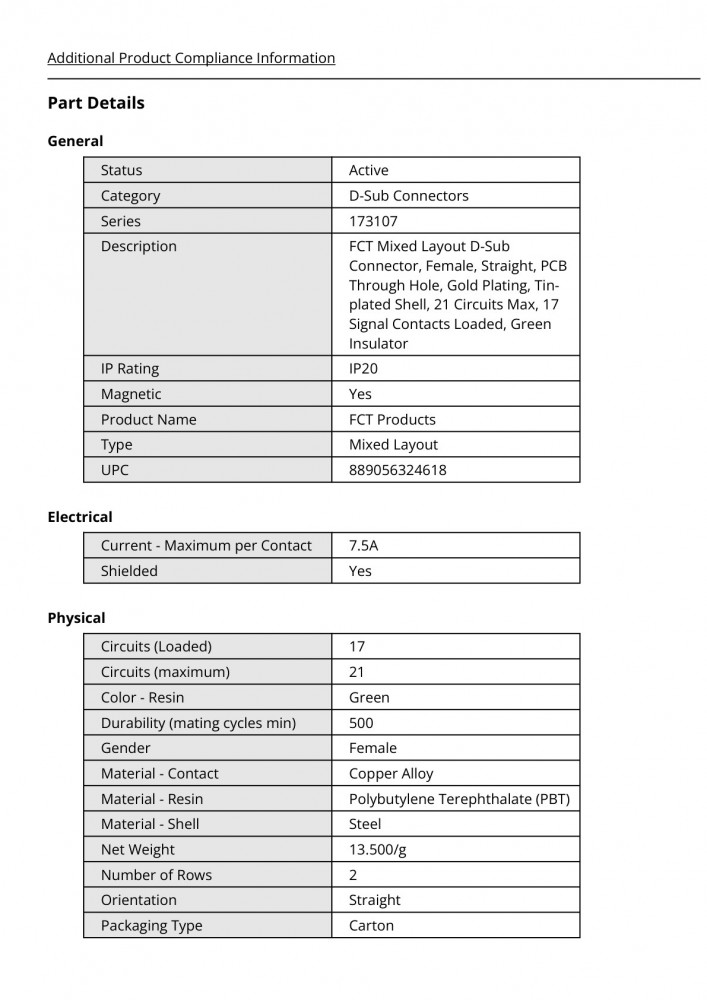 MOLEX 1731070084 product drawing page 2