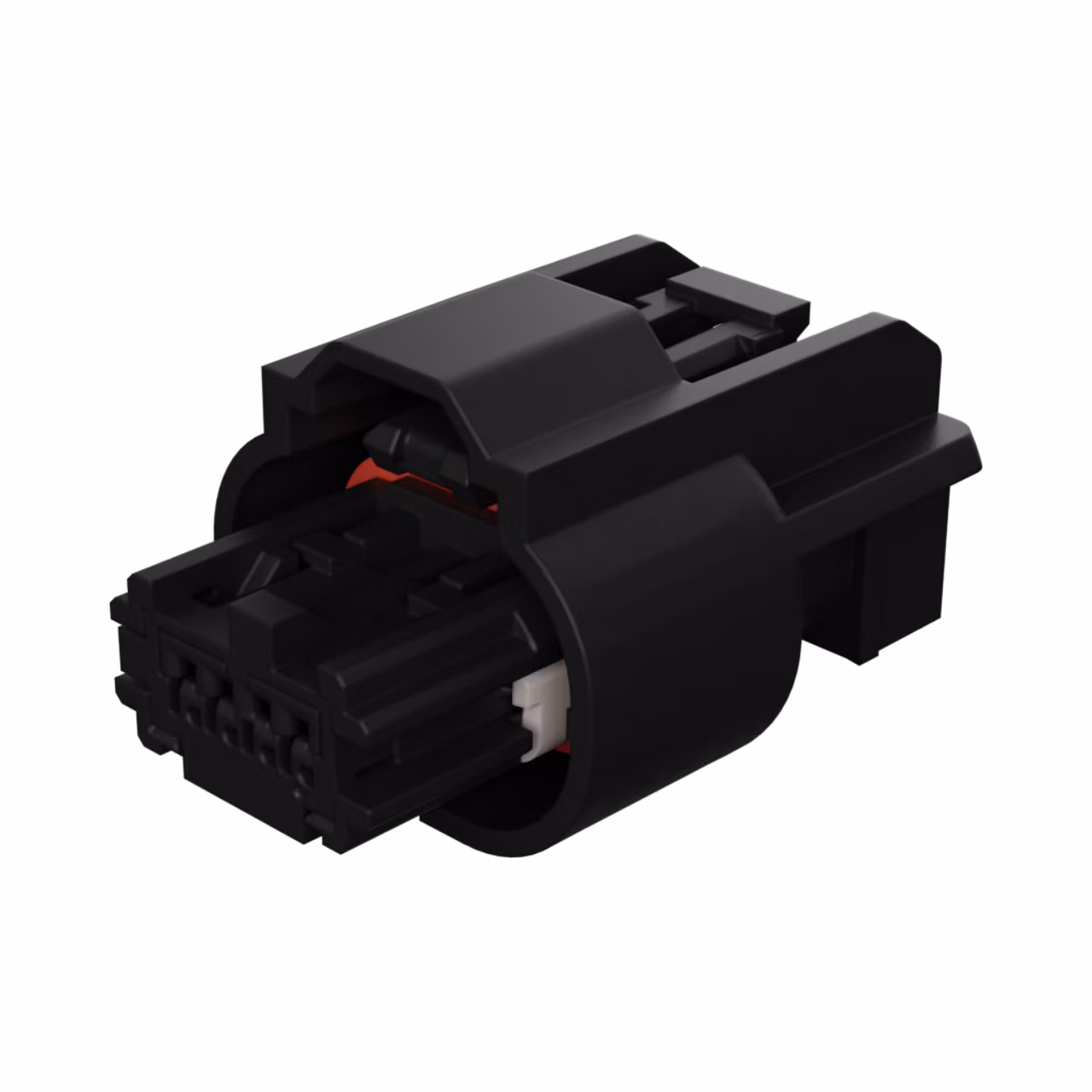 Mini50 Sealed Receptacle, Single Row, without CPA, 4 Circuits, Polarization Option A, Terminal Position 2 Plugged, Black for sale