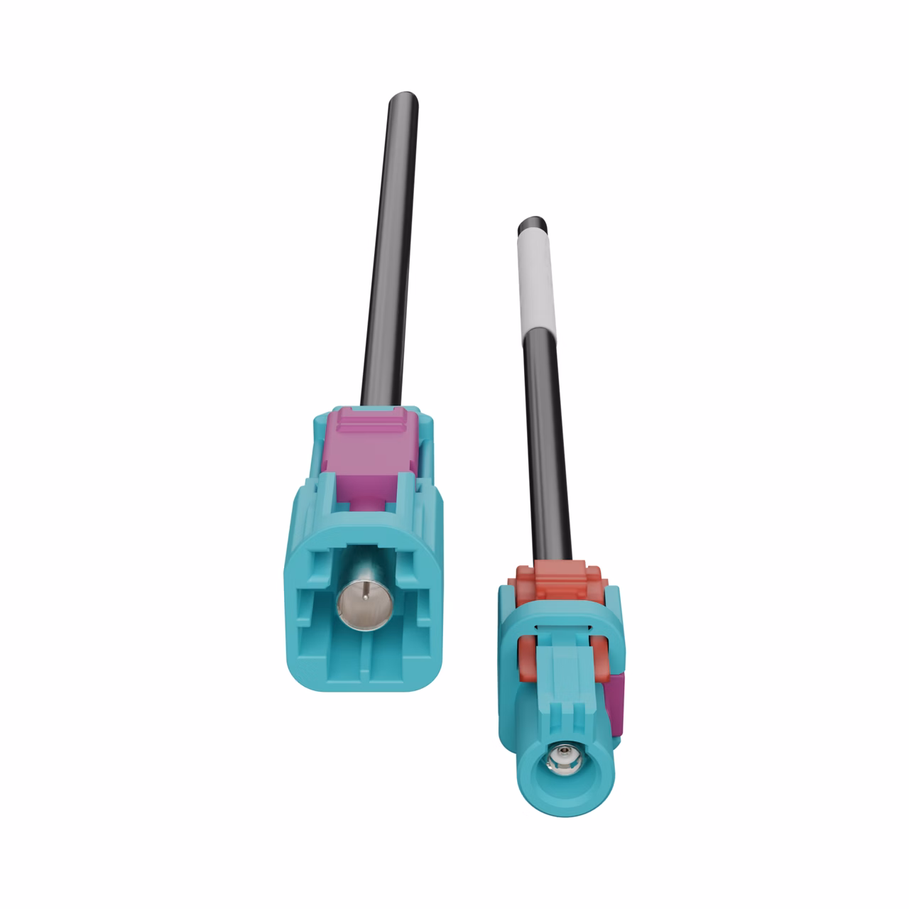 HFM Straight Plug-to-HFM Straight Jack Off-the-Shelf (OTS) Cable Assembly, Key Z Water Blue, RTK031 Cable, 1000.00mm Length, 50 Ohms for sale