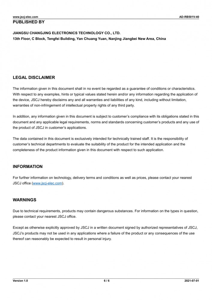 AD-RB501V-40 datasheet page 6