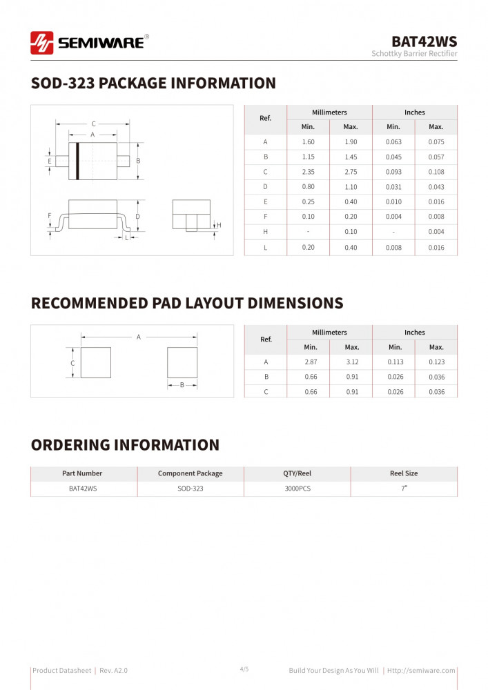 SEMIWARE BAT42WS datasheet page 4