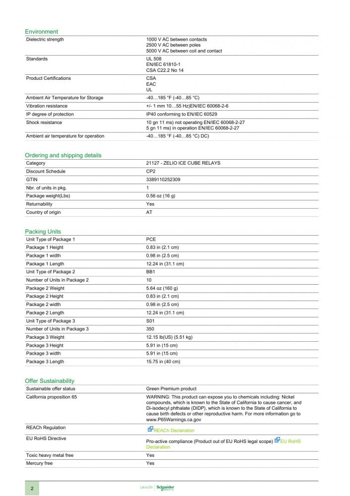 RSB2A080JD technical document page 2