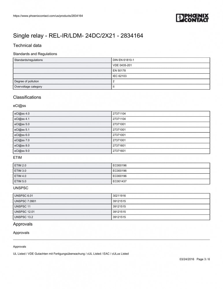 Phoenix Contact 2834164 technical document page 3